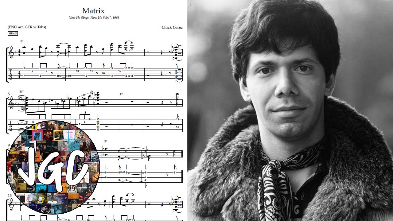Chick Corea - Matrix || Transcription (Guitar Arrangement) - YouTube
