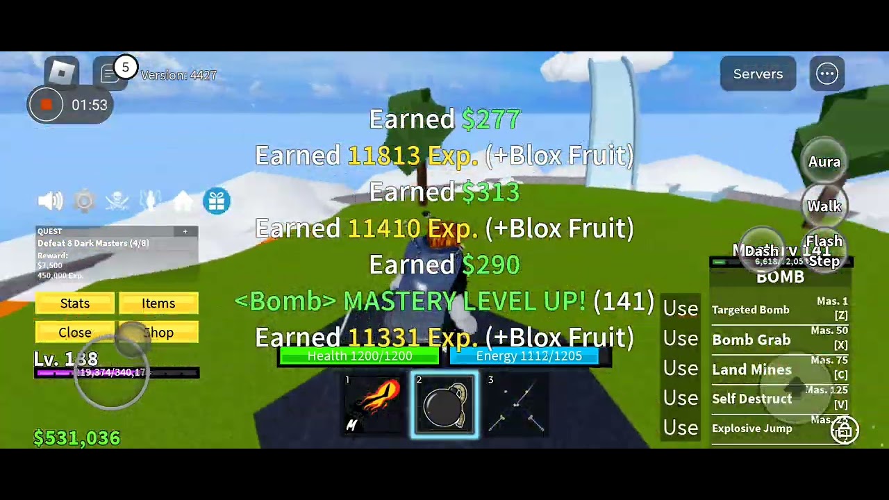 episode 8 Bomb items for beginners noob to pro fruit use - YouTube