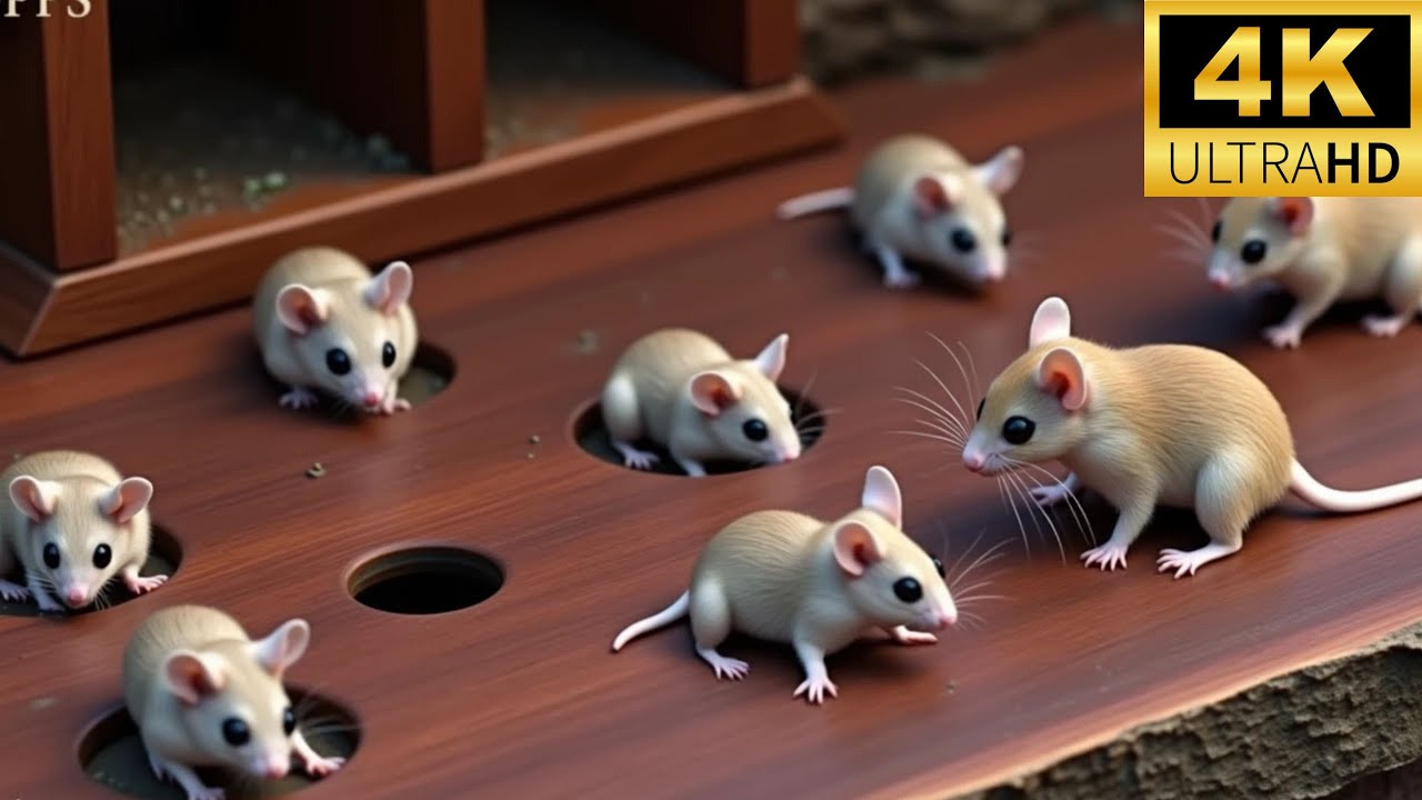 Cat TV Mouse Hide & Seek, and Chase fun on Screen for Cats to Watch 4k ...
