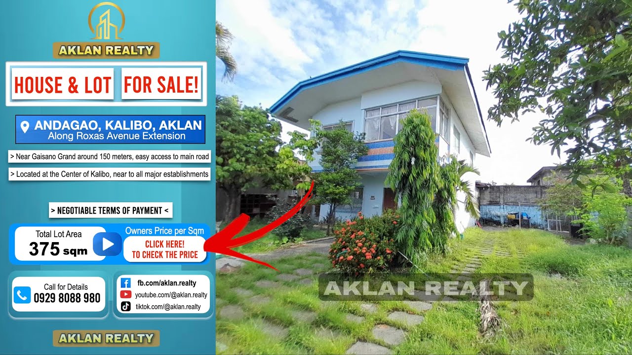 Kalibo, Aklan | House & Lot for Sale! 375 sqm in Brgy. Andagao (Status ...