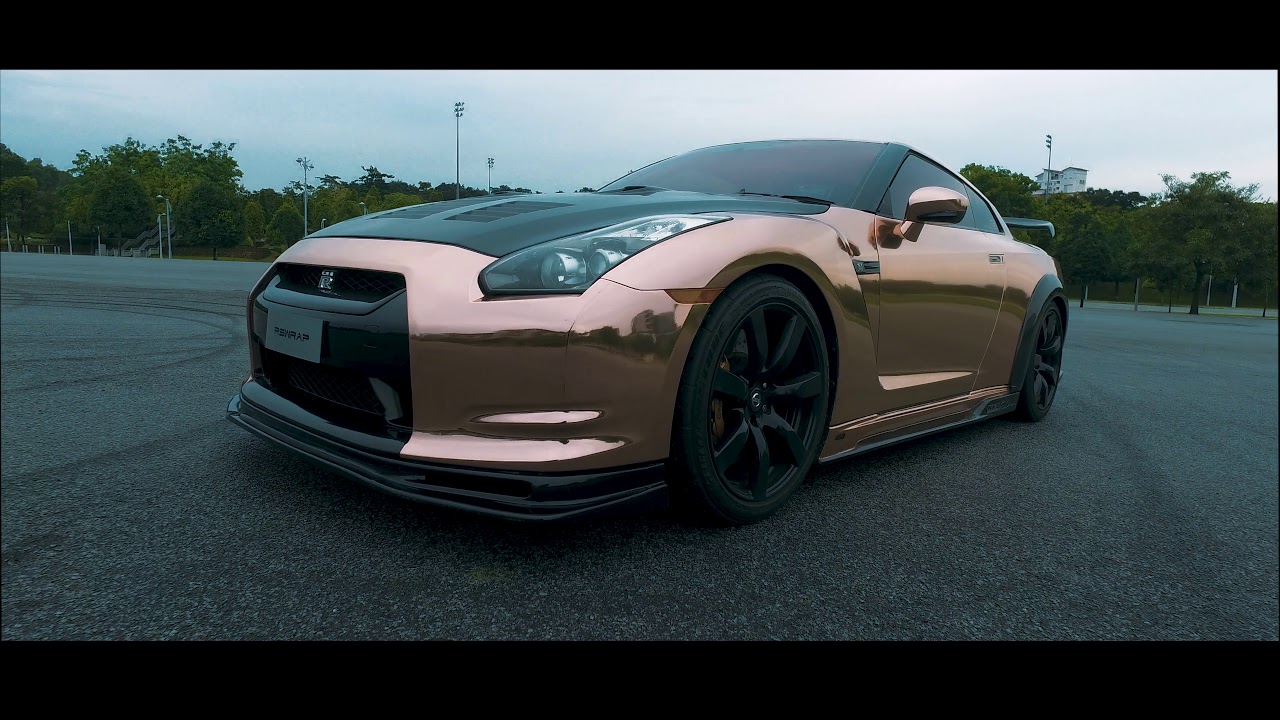 Chrome Rose Gold Nissan GTR R35 - YouTube