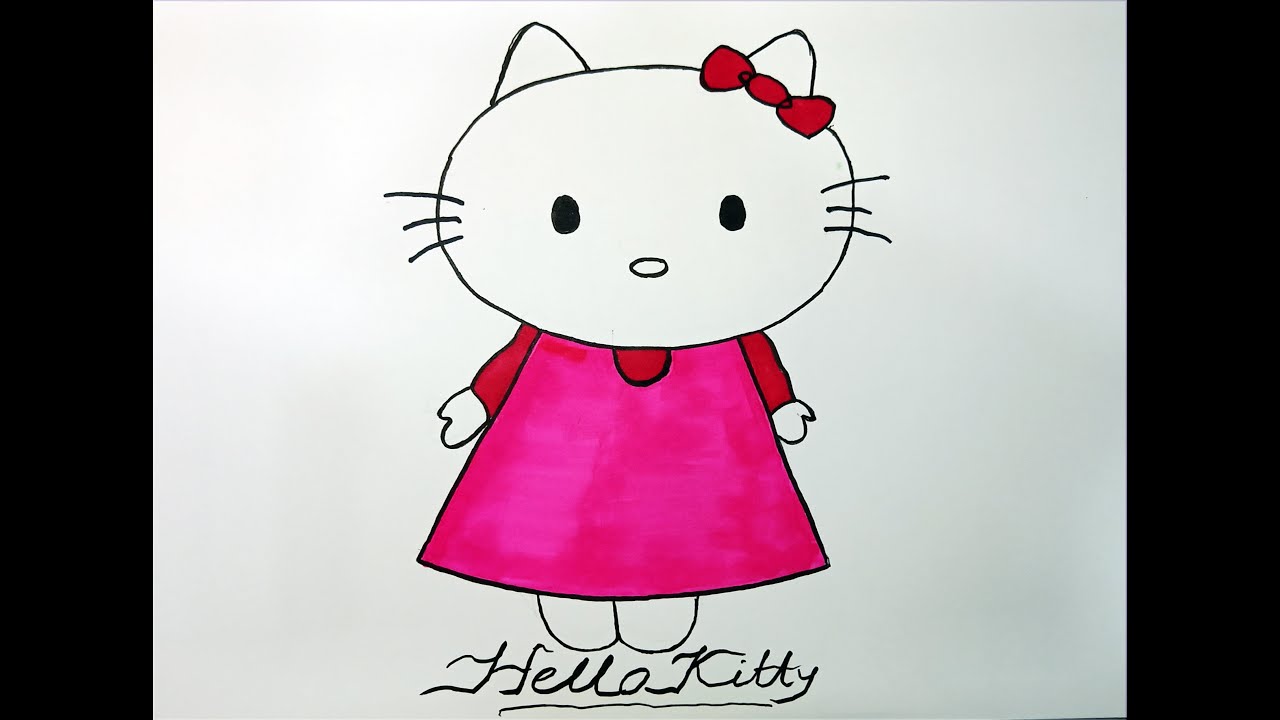 HOW TO DRAW HELLO KITTY| KITTY DRAWINGS | DRAWINGS FOR GIRLS KITTY ...