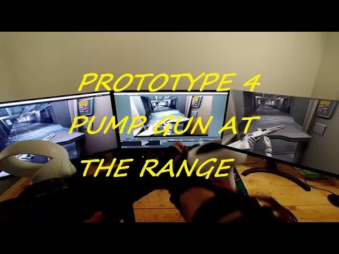 Oculus Quest Steam VR, Range test prototype 4 PUMP GUN with glove ...
