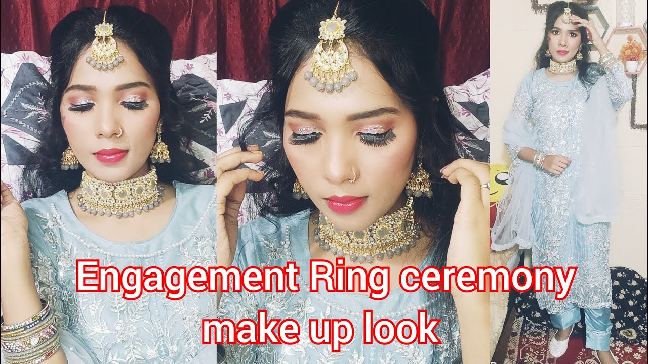 Engagement Ring 💍 ceremony make up look ️#shaziyastyle #trendingvideo # ...