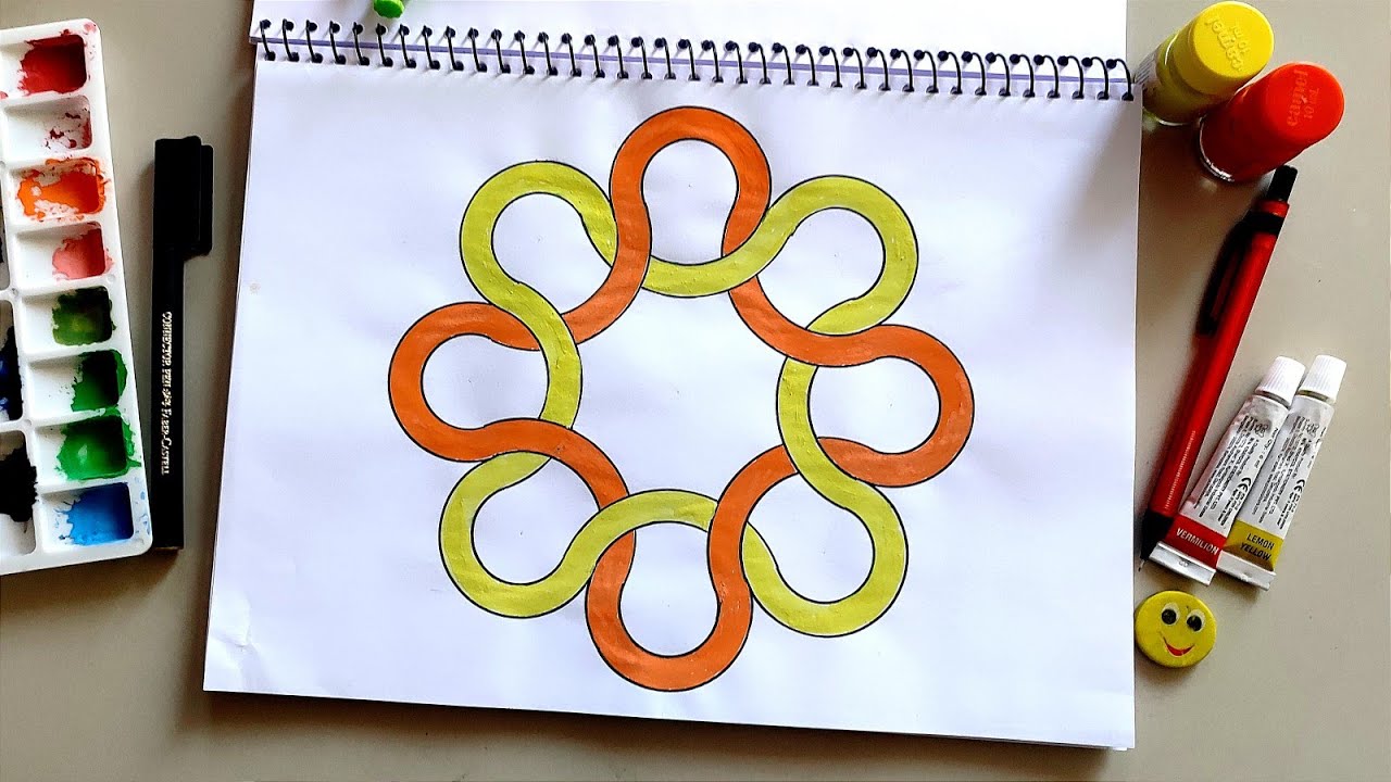Creative Drawing || Pattern Art || Geometric Drawing || Circle ...