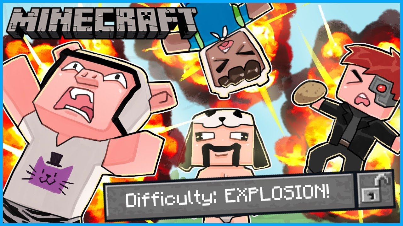 Minecraft but everything EXPLODES for no reason... - YouTube