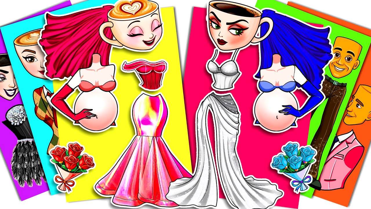 💖Paper DIY💖 PREGNANT BRAINROT WEDDING: PINK Ballerina Cappuccina ...