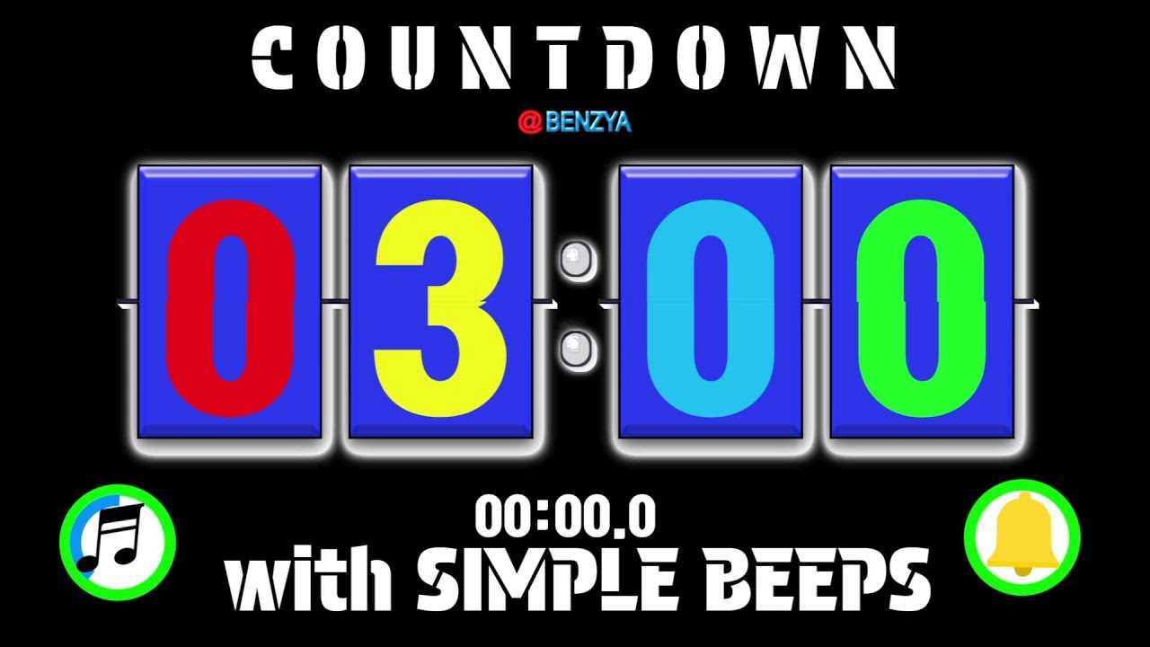 another rectangle flip clock 3 minutes countdown timer alarm🔔with ...