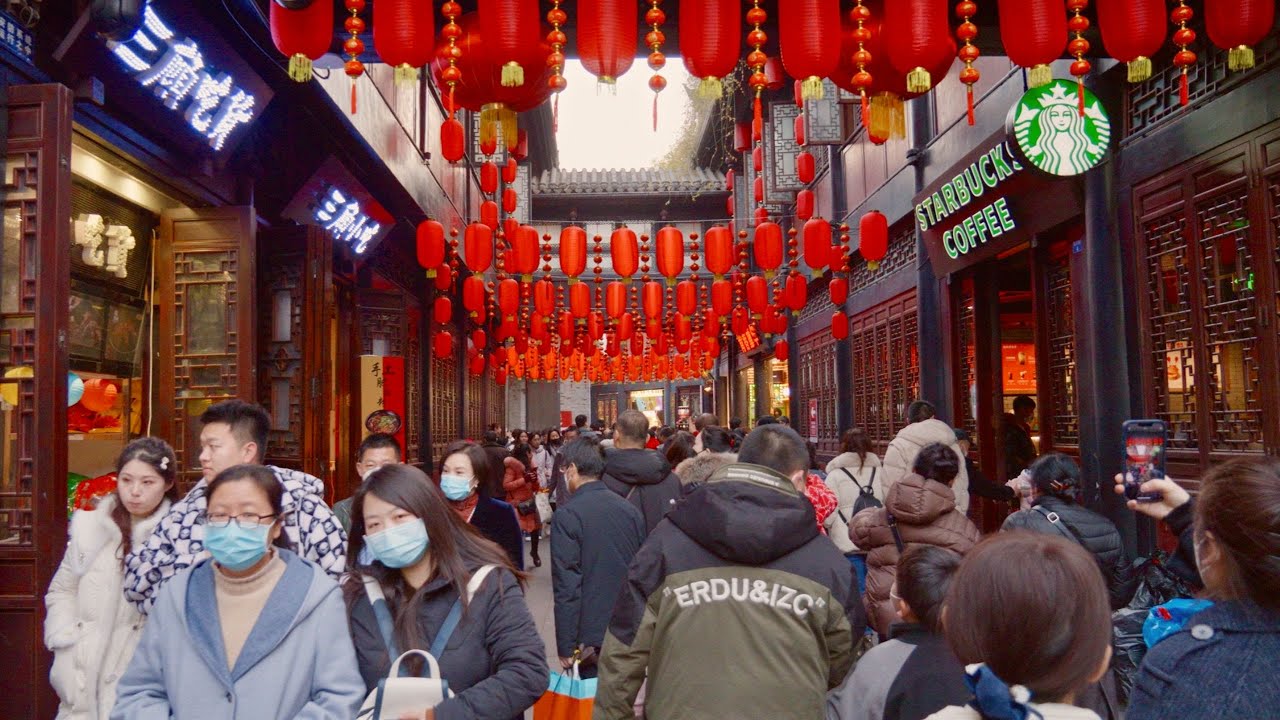 Walk China 4K - Chengdu Jinli Ancient Street Walking - Spring Festival ...