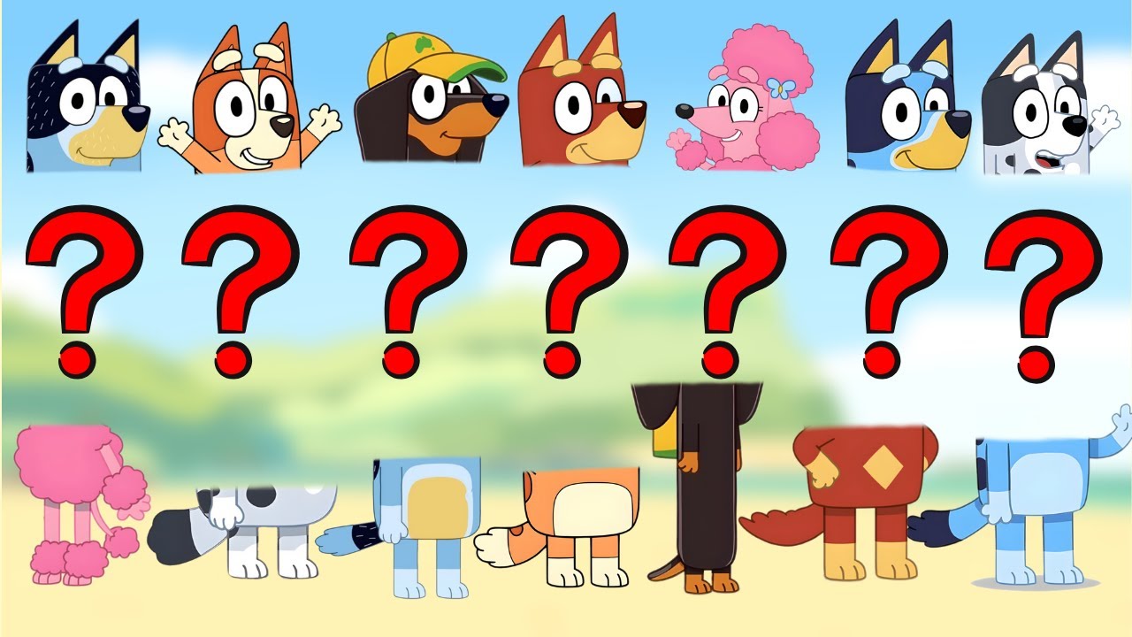 Bluey Wrong Heads | Can you Guess their Bodies? Puzzle Game | Bluey and ...