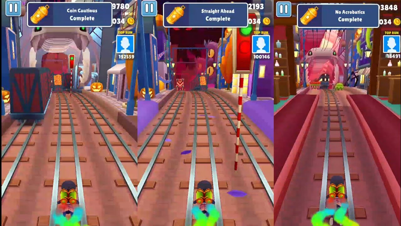 SUBWAY SURFERS - 'All Challenges in one run' Challenge! - YouTube