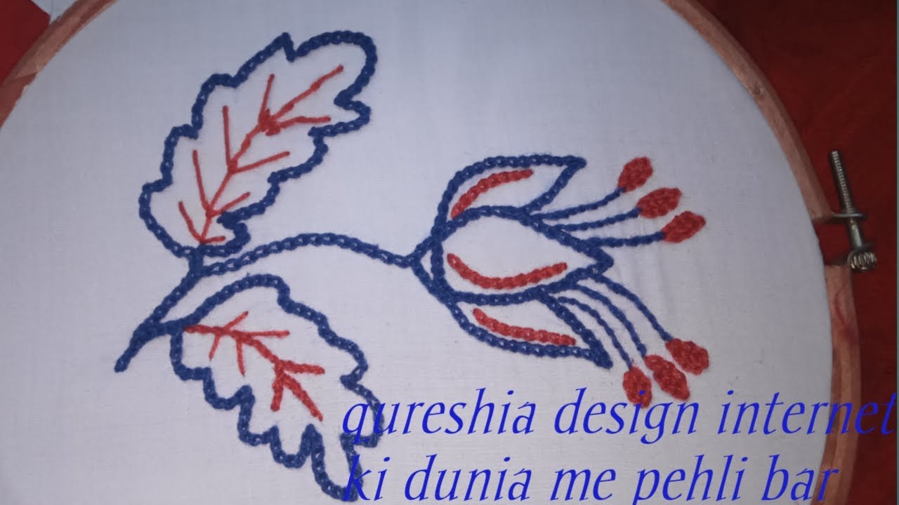Qureshia hand embroidery beautiful design 2021 - YouTube