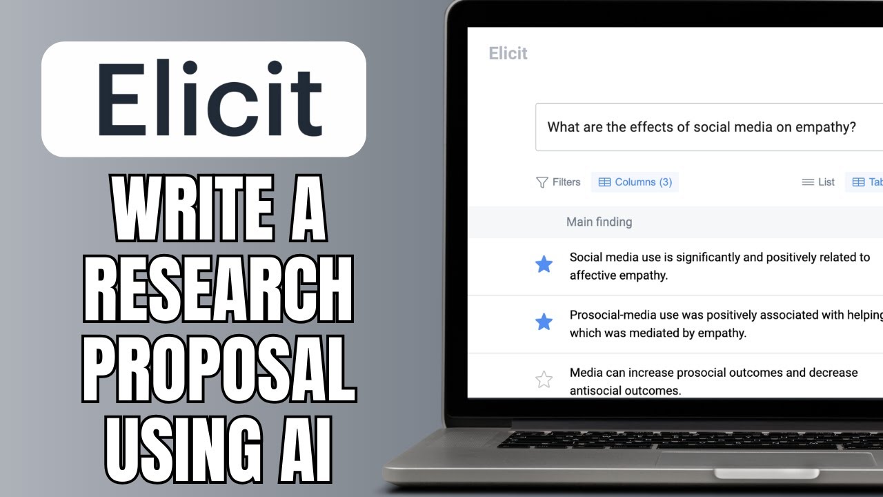 How To Write A Research Proposal Using AI - Elicit.org Tutorial - YouTube
