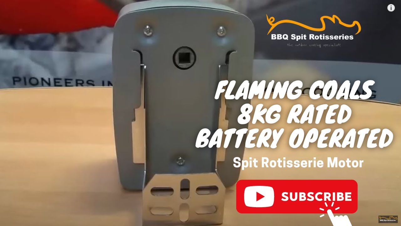 Flaming Coals 8kg Rated Battery Operated Spit Rotisserie Motor - YouTube