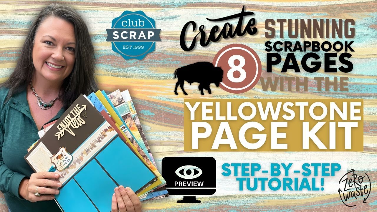 Preview Club Scrap's Yellowstone Page Kit - YouTube
