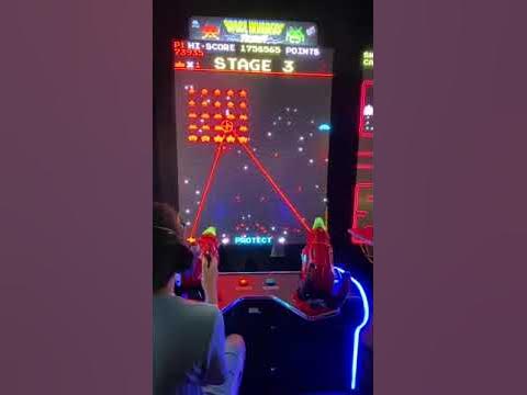 Space invaders frenzy at Dave and busters stage 6 part 10 - YouTube