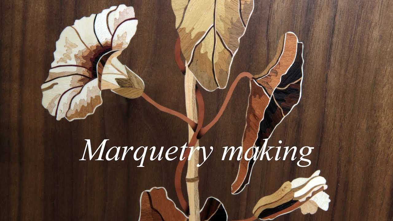Marquetry making, marquetry cabinet part 1 - YouTube