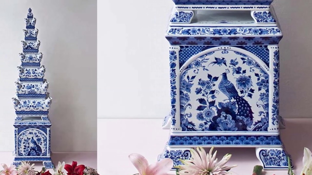 Delftware or Delft pottery, Delft Blue Tulip Holders - YouTube