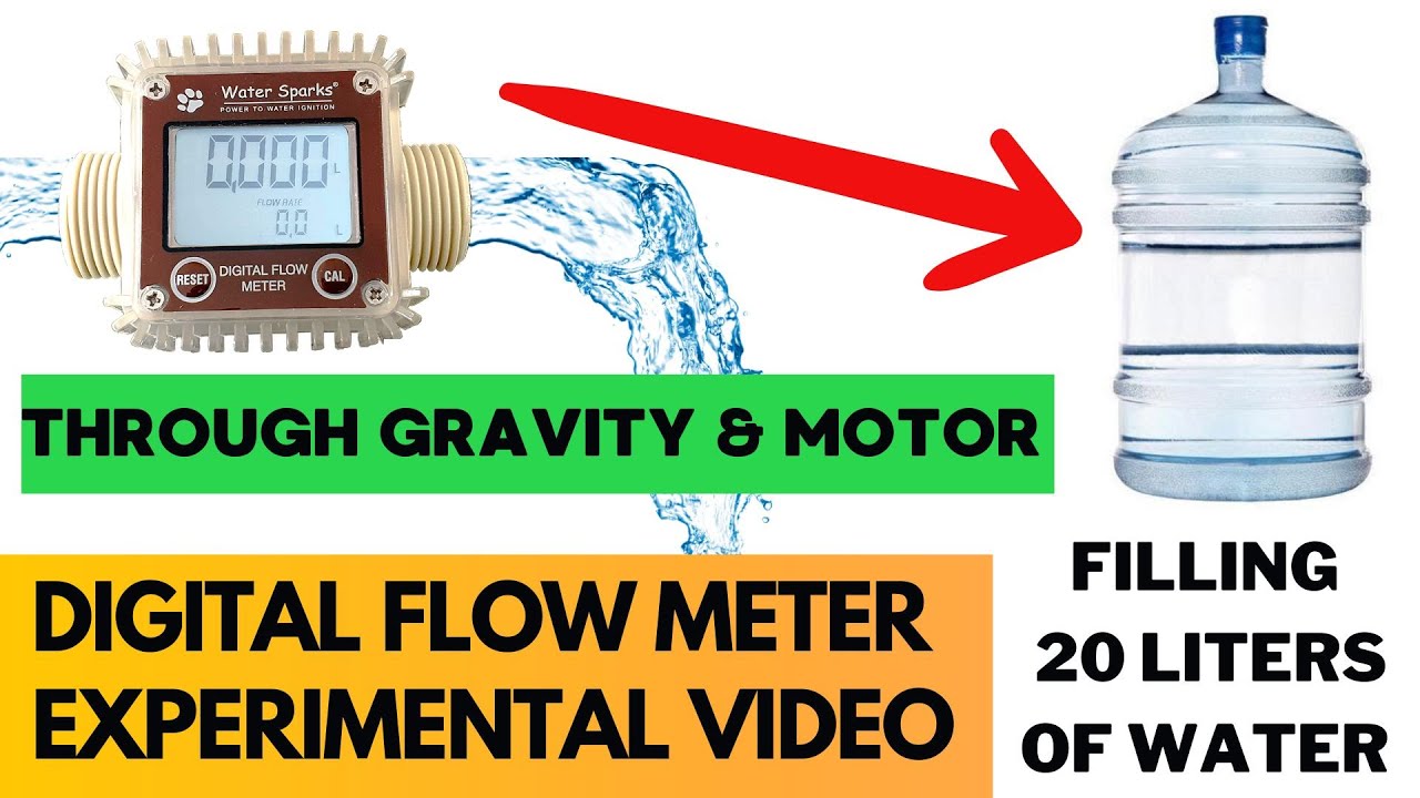 Water Sparks Digital Flow Meter Experimental Accuracy Check - Gravity ...