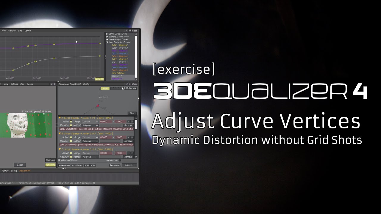 3DEqualizer4 R4 [exercise] - Adjust Curve Vertices / Dynamic Distortion without Grid Shots - YouTube