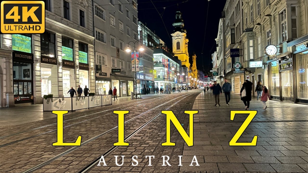 Linz Austria Evening Walking Tour 4K UHD - YouTube