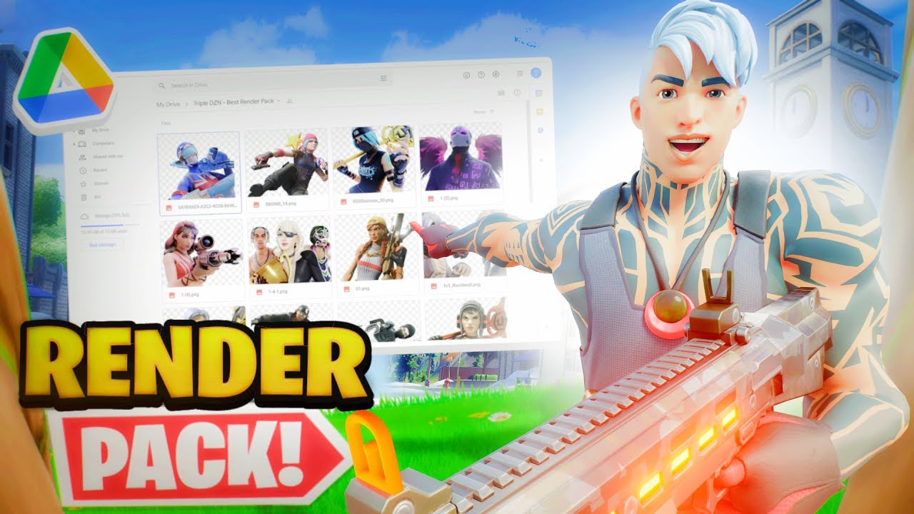Free Google Drive Fortnite Render Pack! - #XenRC Triple - YouTube