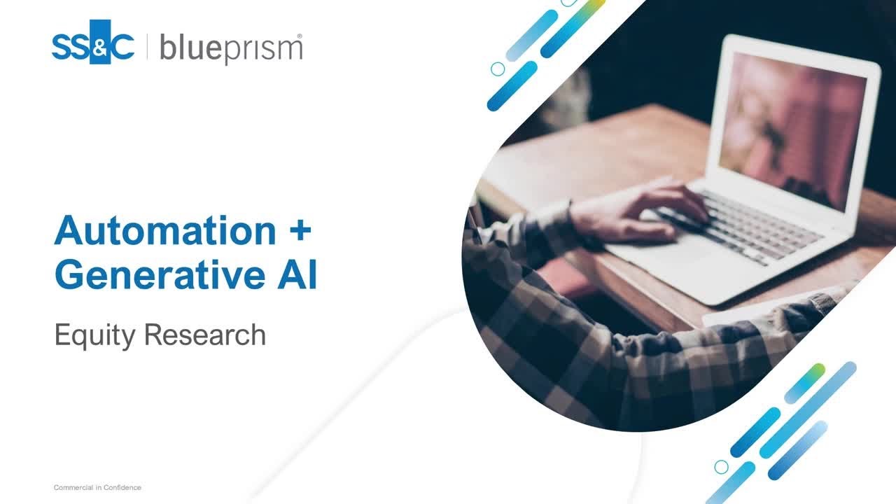 SS&C Blue Prism Automation and Generative AI Use Case Demo - Equity ...