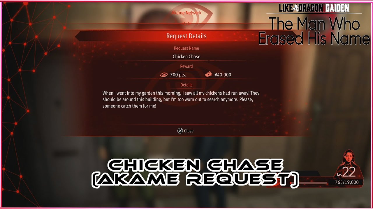Chicken Chase (Find All 4 Chickens) Like A Dragon Gaiden - YouTube