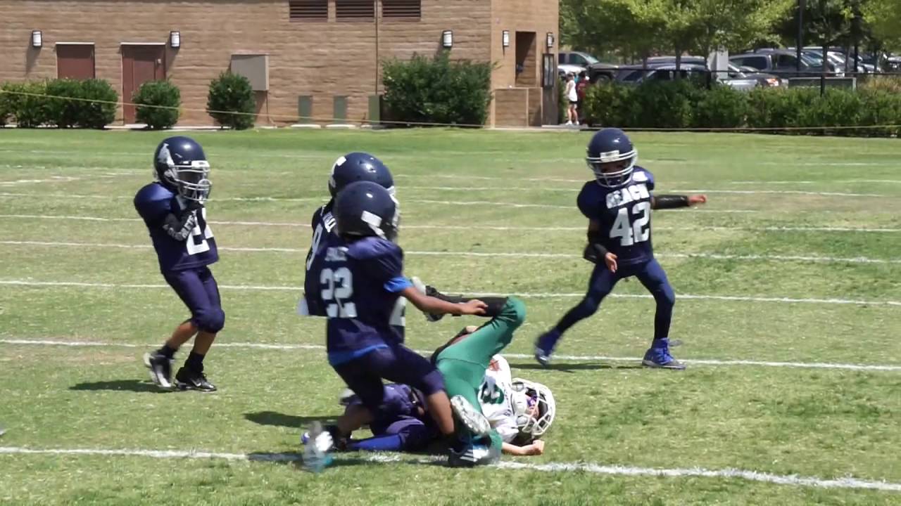 Brea Pop Warner Tiny Mites vs Long Beach 2016 - YouTube