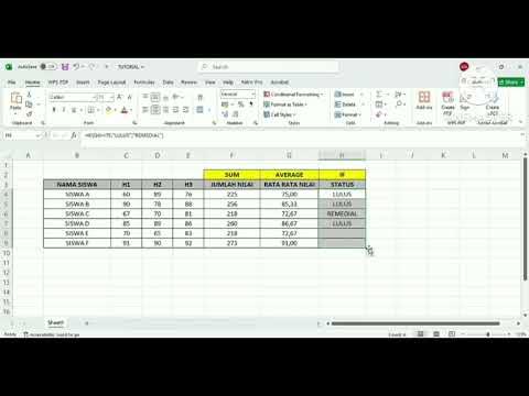 Belajar Excel Dasar: Rumus, Grafik, dan Absensi Otomatis - YouTube