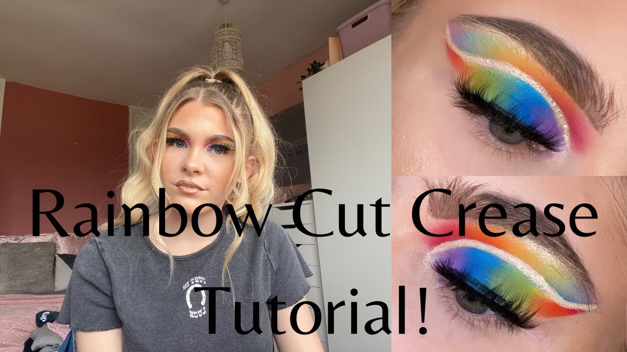 RAINBOW CUT CREASE TUTORIAL, STEP BY STEP!! - YouTube