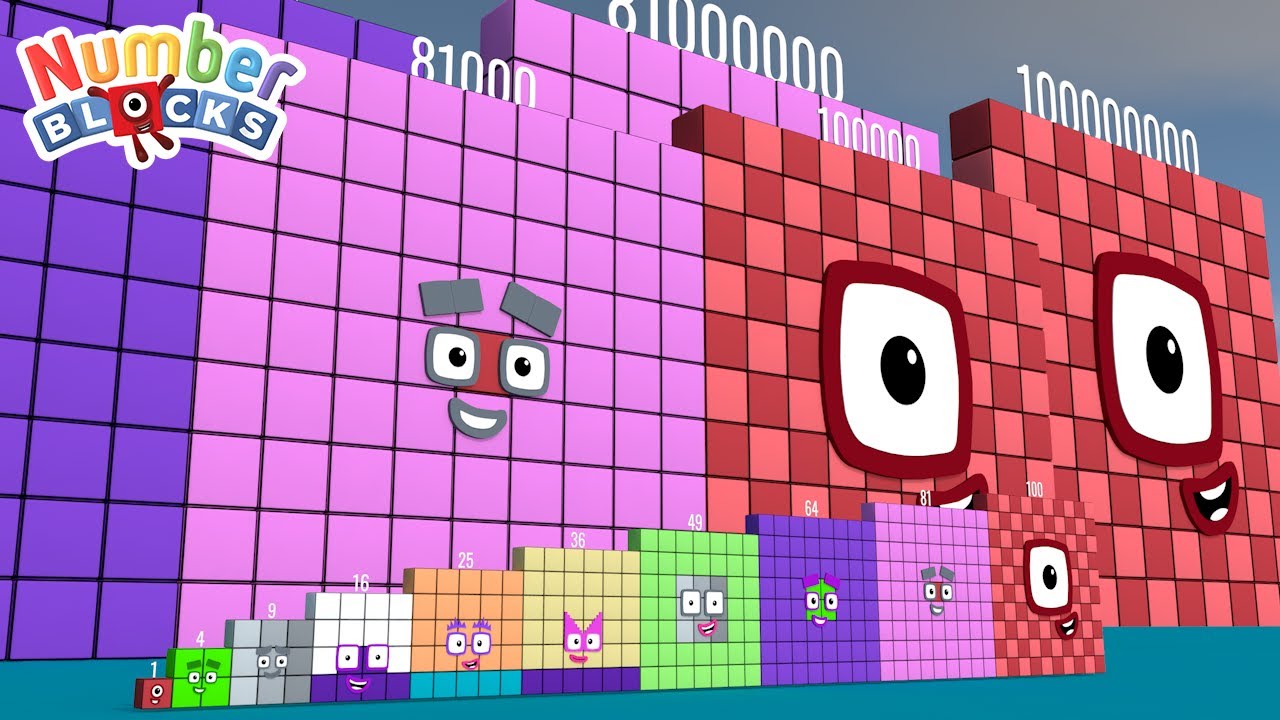 Looking for Numberblocks Square 100 - 100,000 - 100,000,000 MILLION ...
