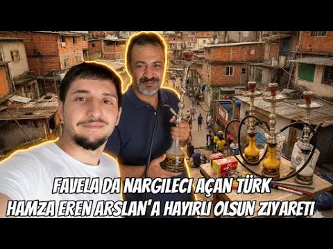 Favelada Nargile Kafe Açan Hamza Eren Arslan’a Ziyaret 🤩@hamzaerenarslan #brezilya #saopaulo #favela