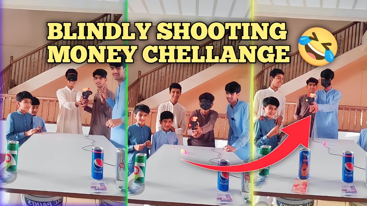 Blindly shooting money challenge 🤣 - YouTube