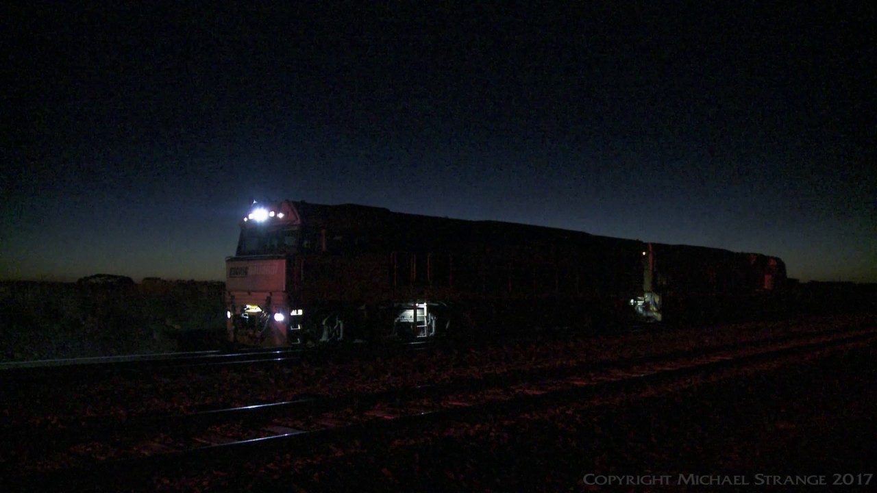 Container Freight Trains Cross At Night - PoathTV Australian Trains ...
