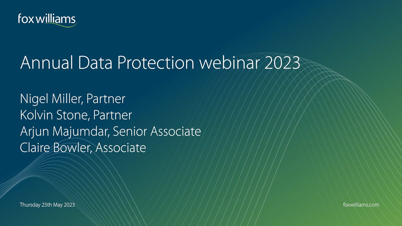 Annual Data Protection webinar 2023 - YouTube