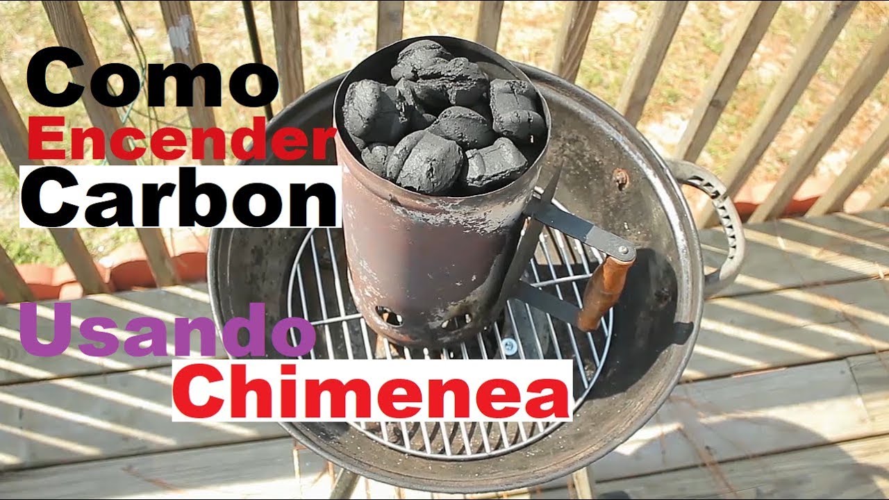 Como Encender Carbon Utilizando Una Chimenea BBQ Grill - YouTube
