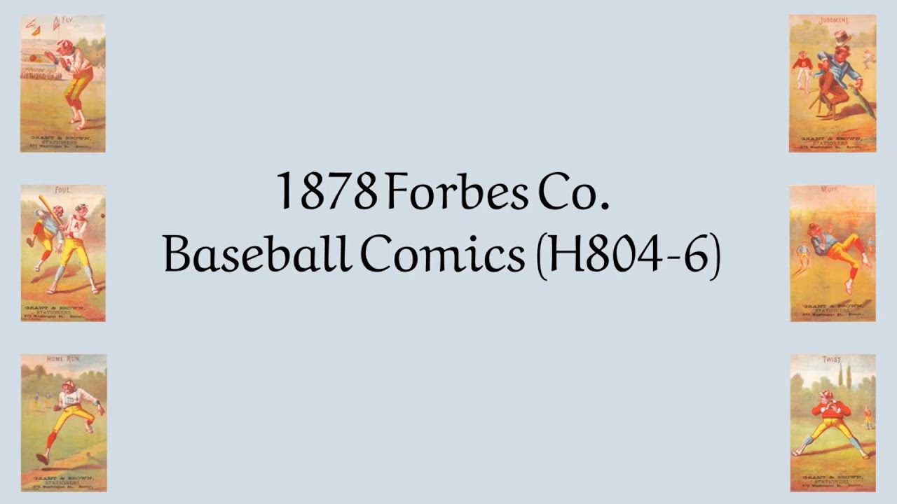 1878 Forbes Co. Baseball Comics Set (H804-6) - YouTube