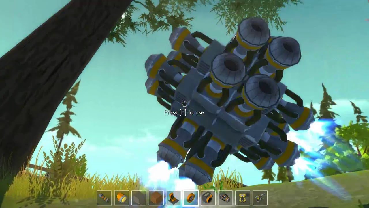 Bouncing cube around the map - Scrap Mechanic - YouTube
