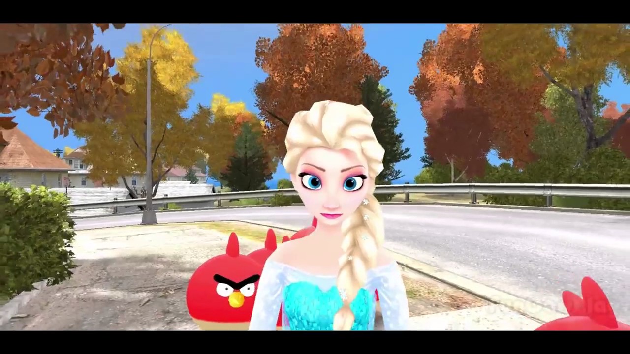 Disney Frozen Angry Birds Nursery Rhymes for Children with Elsa the ...
