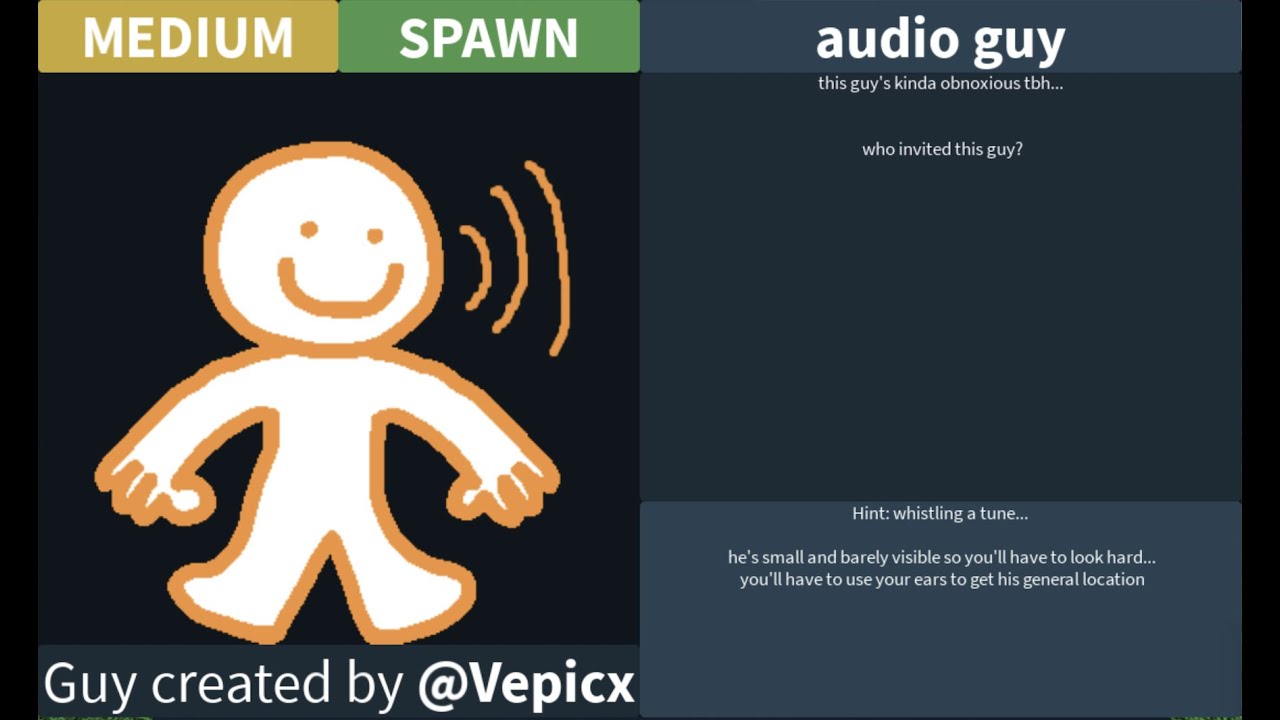 How To Get Audio Guy In FTLG Find The Little Guys YouTube How To Get Audio Guy In FTLG Find The Little Guys YouTube