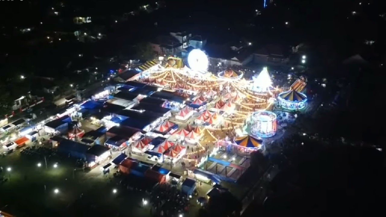 pasar malam desa Mampang | hasil kamera drone - YouTube
