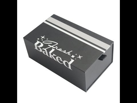 Black gift sliding style paper box