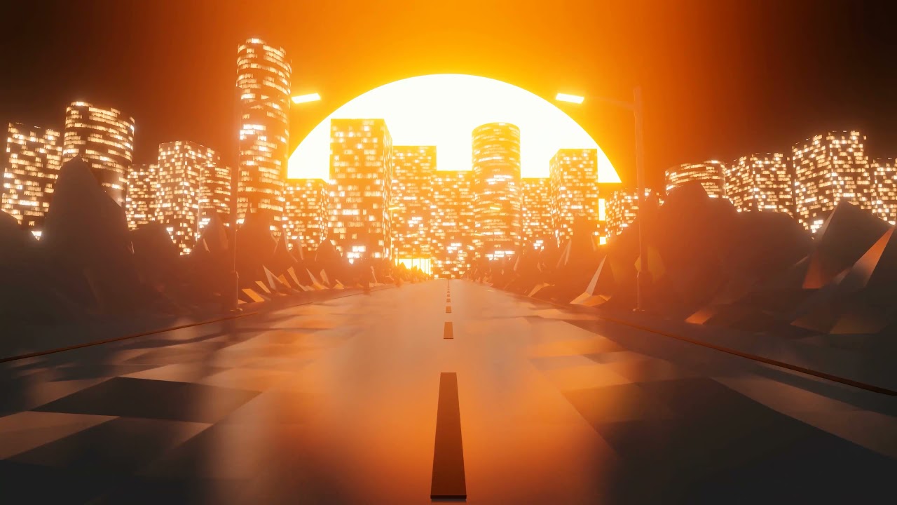 Sunset Landscape In Big City Screensaver 4K - YouTube