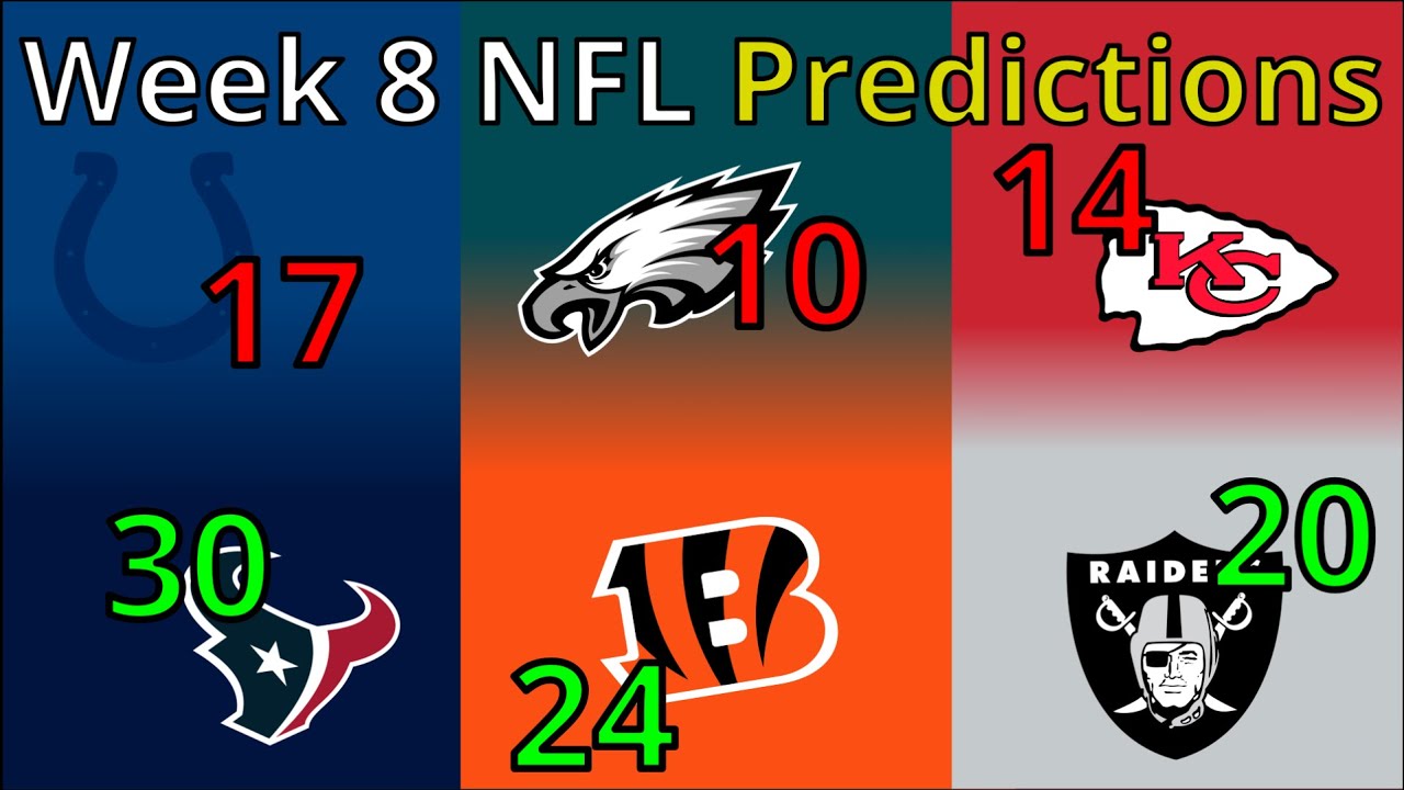 2024 NFL Week 8 PREDICTIONS (With Scores) - YouTube