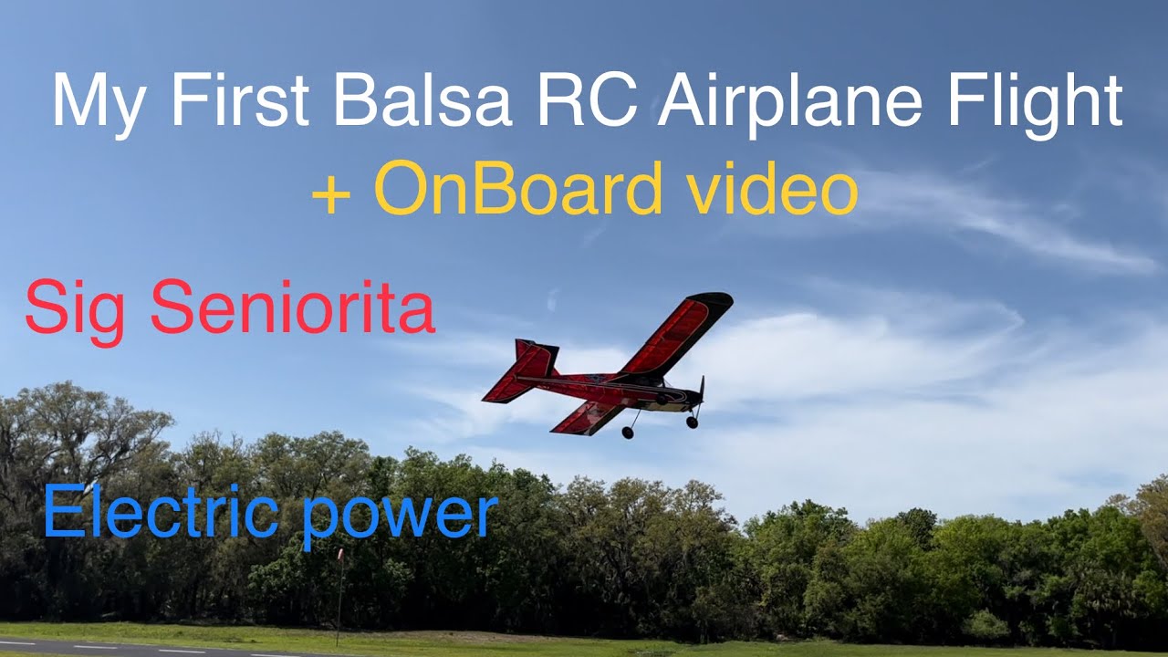 My First Balsa RC Airplane Flight! - YouTube