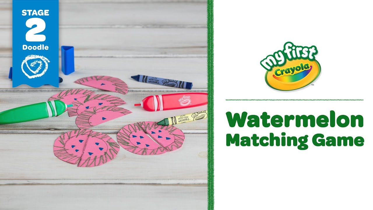My First Crayola || Watermelon Matching Game || Stage 2 - YouTube