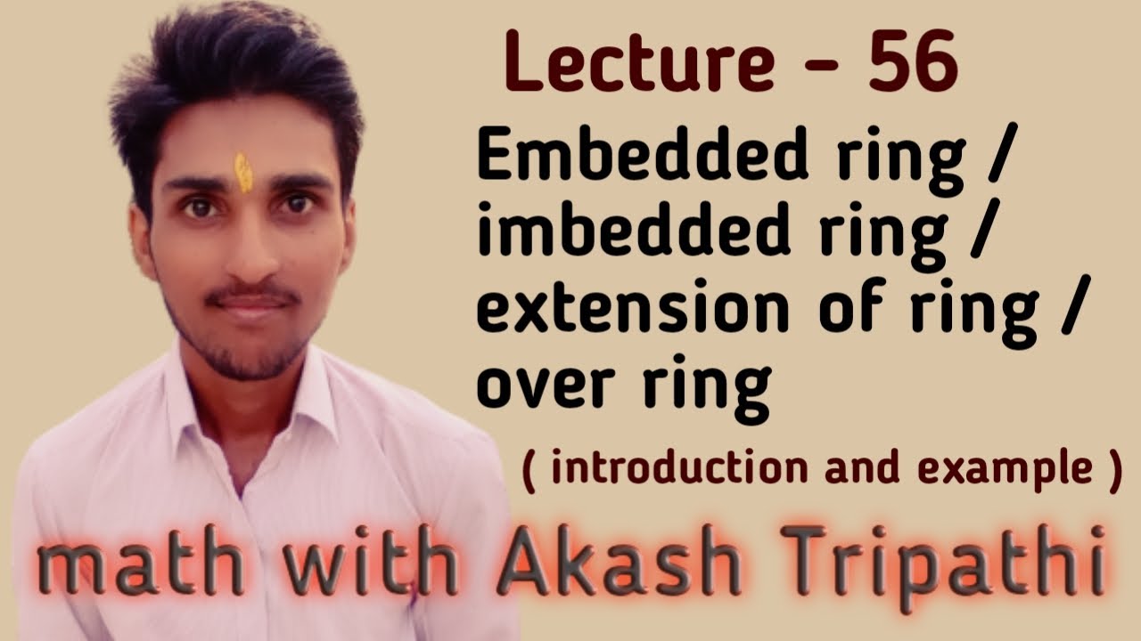 embedded ring / imbedding of ring / extension ring / over ring - YouTube