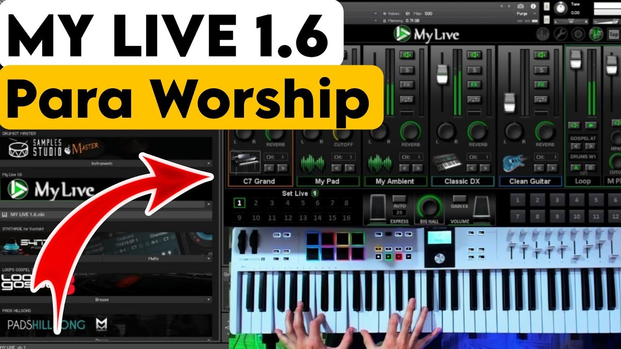 MY LIVE 1.6 |UNA LIBRERIA PERFECTA PARA TOCAR WORSHIP 🎹💯 Pianos, loops ...