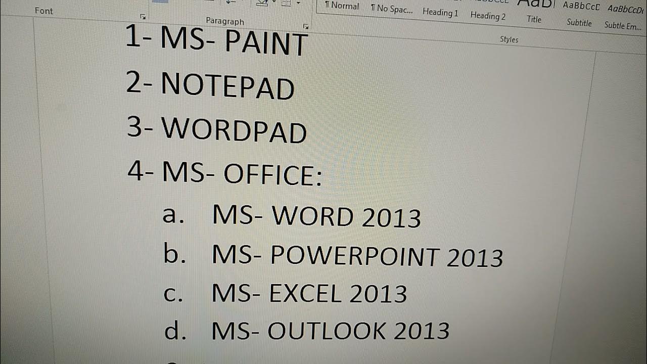 MSCIT PRACTICAL SYLLABUS - YouTube